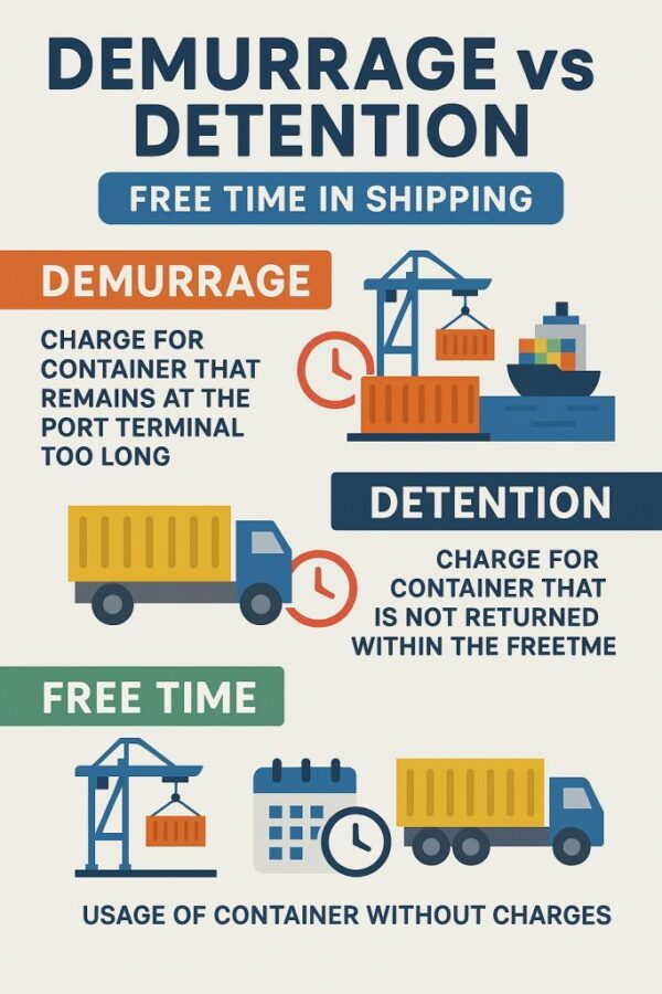 Demurrage and Detention & Free Time in Shipping Explained